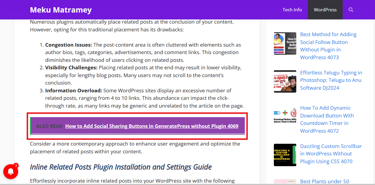 How to Add Inline Related Posts on WordPress Site Best Plugin for Related Posts 4076 - Meku Matramey